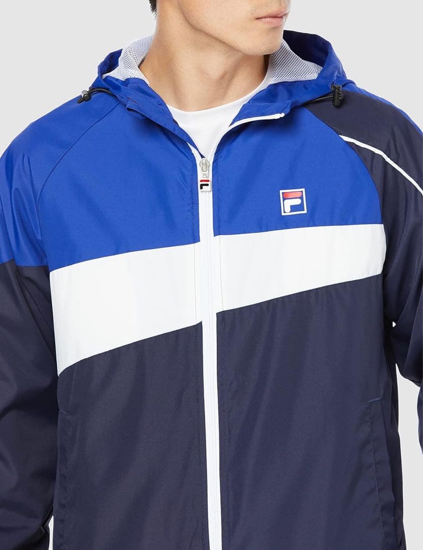 FILA フィラ ウィンドアップパーカージャケット VM7013青 メンズM新品