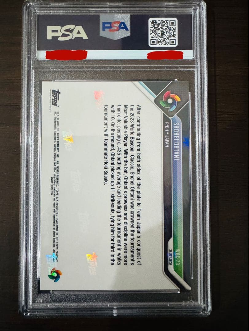 【PSA10】TOPPS 大谷翔平 WORLD BASEBALL CLASSIC