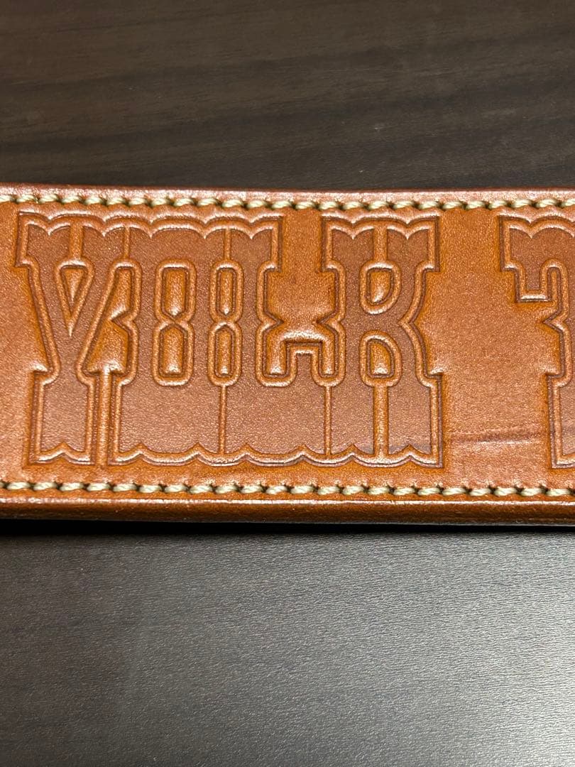 〈美品〉VOLK V-9 LEATHER BELT ブラウン