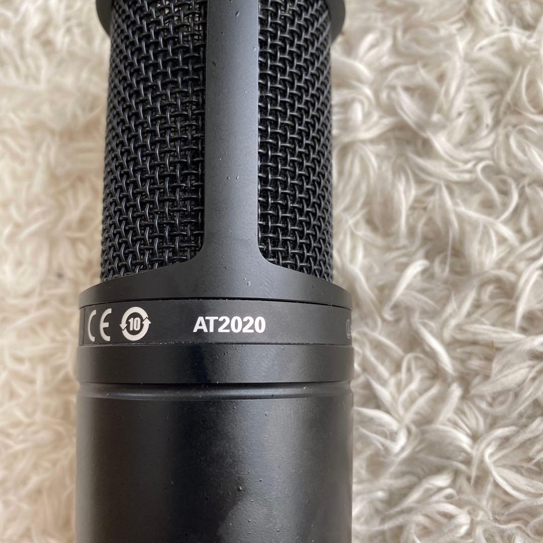 audio technica AT2020 コンデンサーマイク　スタンド付き！