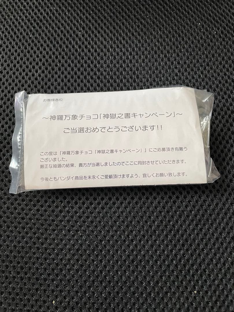 神羅万象チョコ 神獄之書キャンペーン 限定ファイル カード未開封　当選書付き