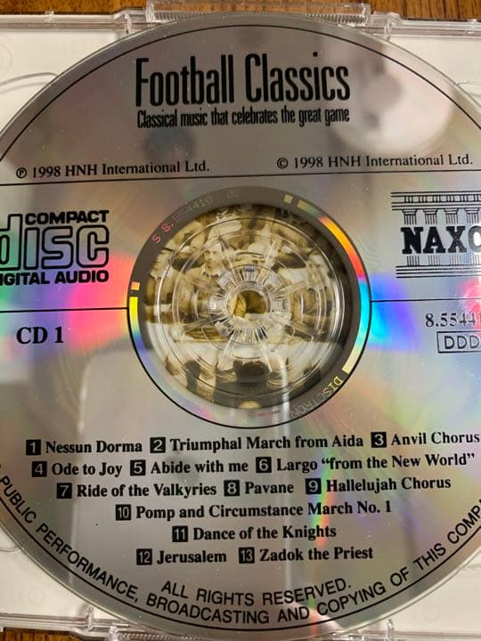 CD2枚組①’98WC本大会出場32カ国国歌②Football Classics