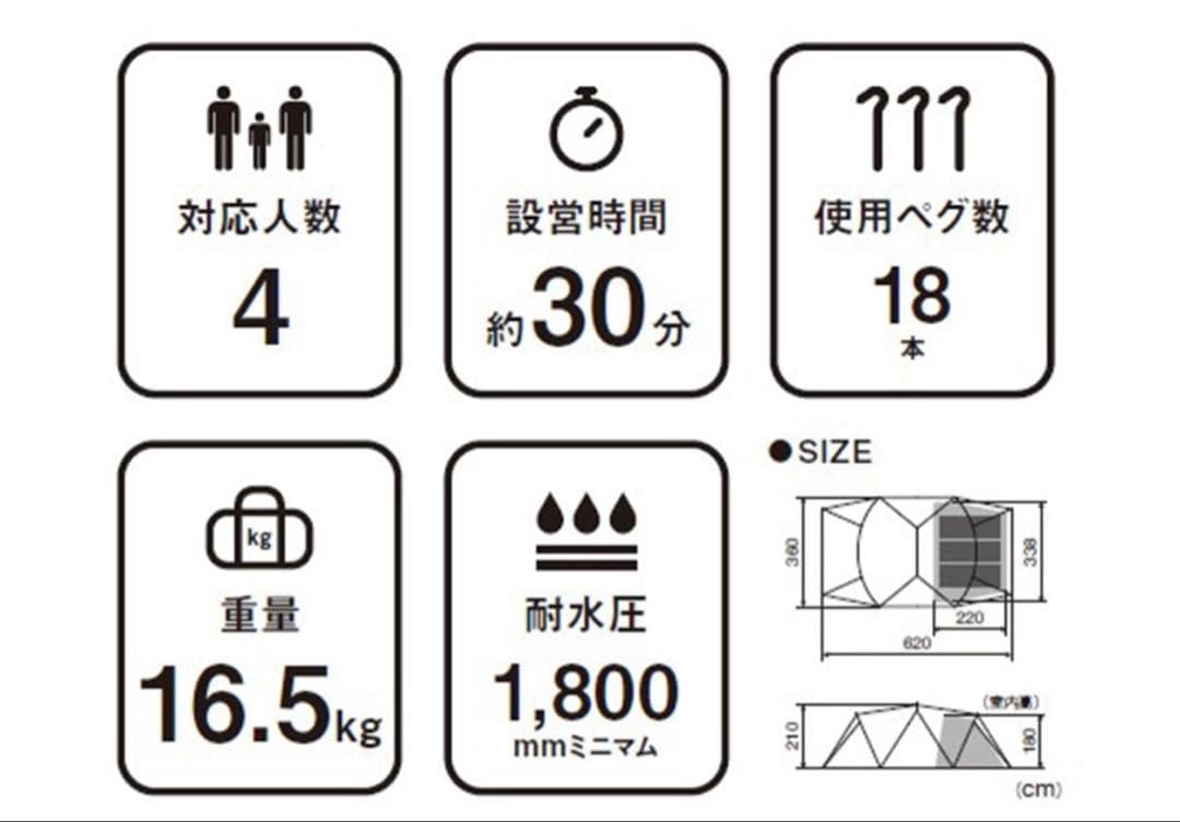  Peak ランドネストシェルター