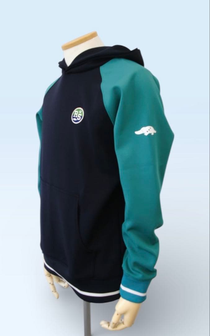 ラフアンドスウェル　COLLEGE HOODIE EMERALD M