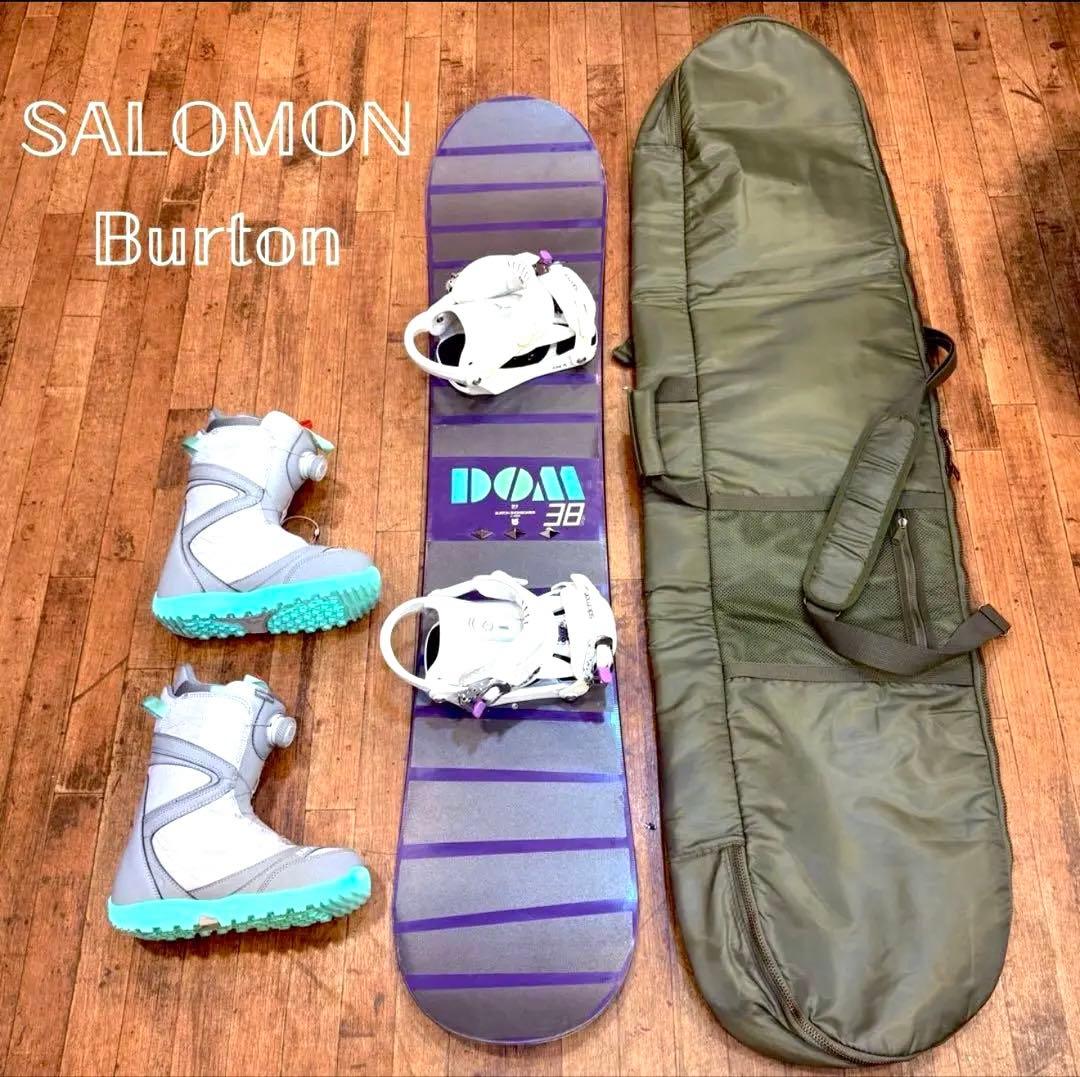 送込！レディーススノーボードセット！138 24cmBurton Salomon