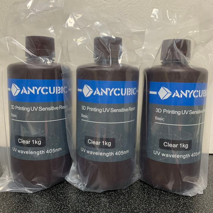 Anycubic 光造形 3Dプリンター用 UV レジンclear色 3本セット