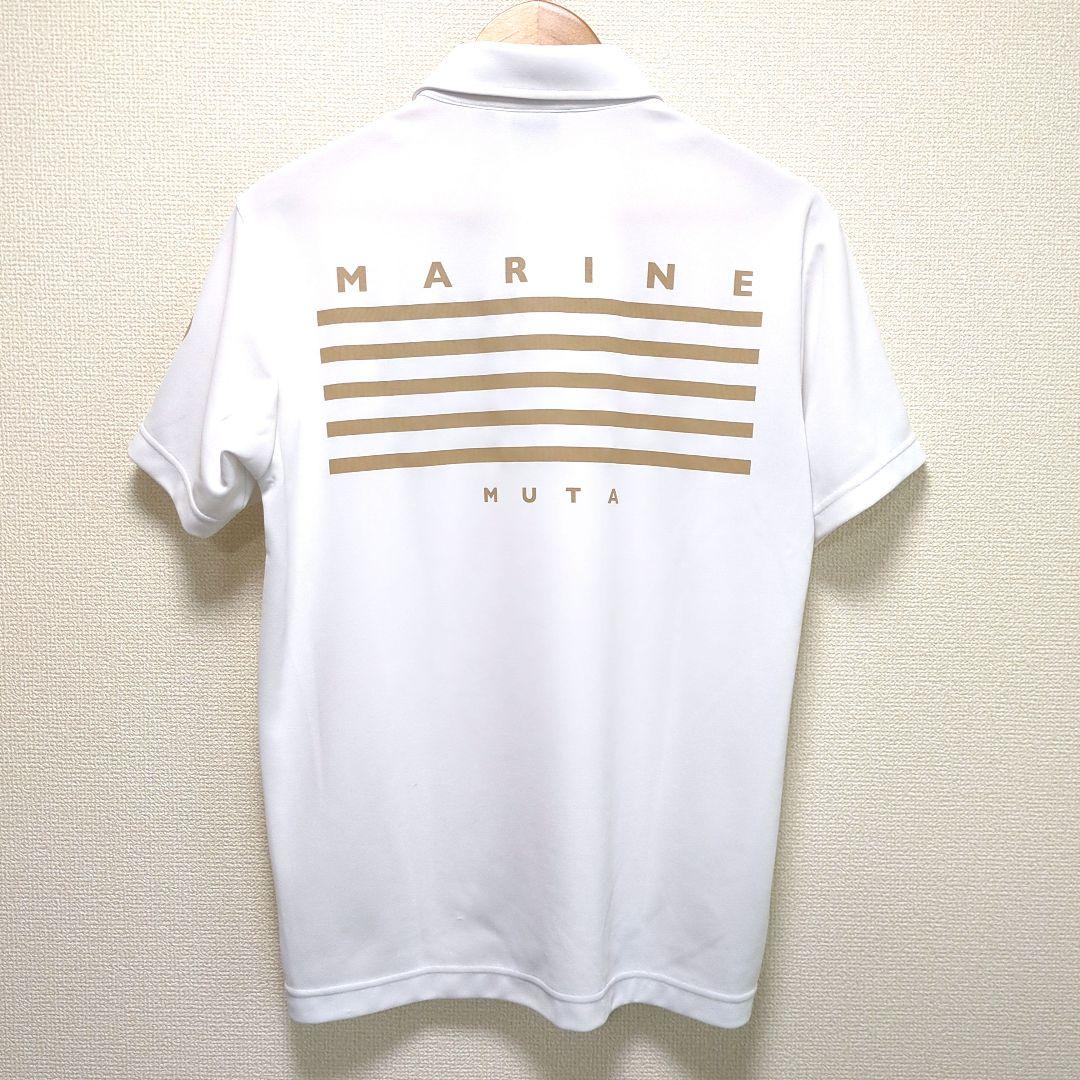 MUTA MARINE ムータ ポロシャツ BACK 5LINE 白 L