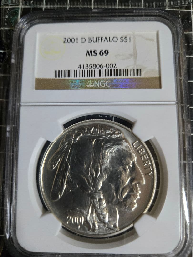 2001 D Buffalo $1 MS 69 バッファロー 銀貨 アメリカ