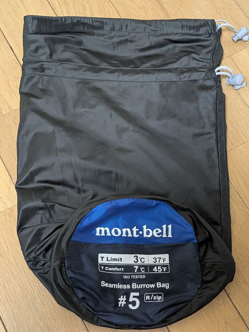 mont-bell Seamless Burrow Bag #5 寝袋 シュラフ