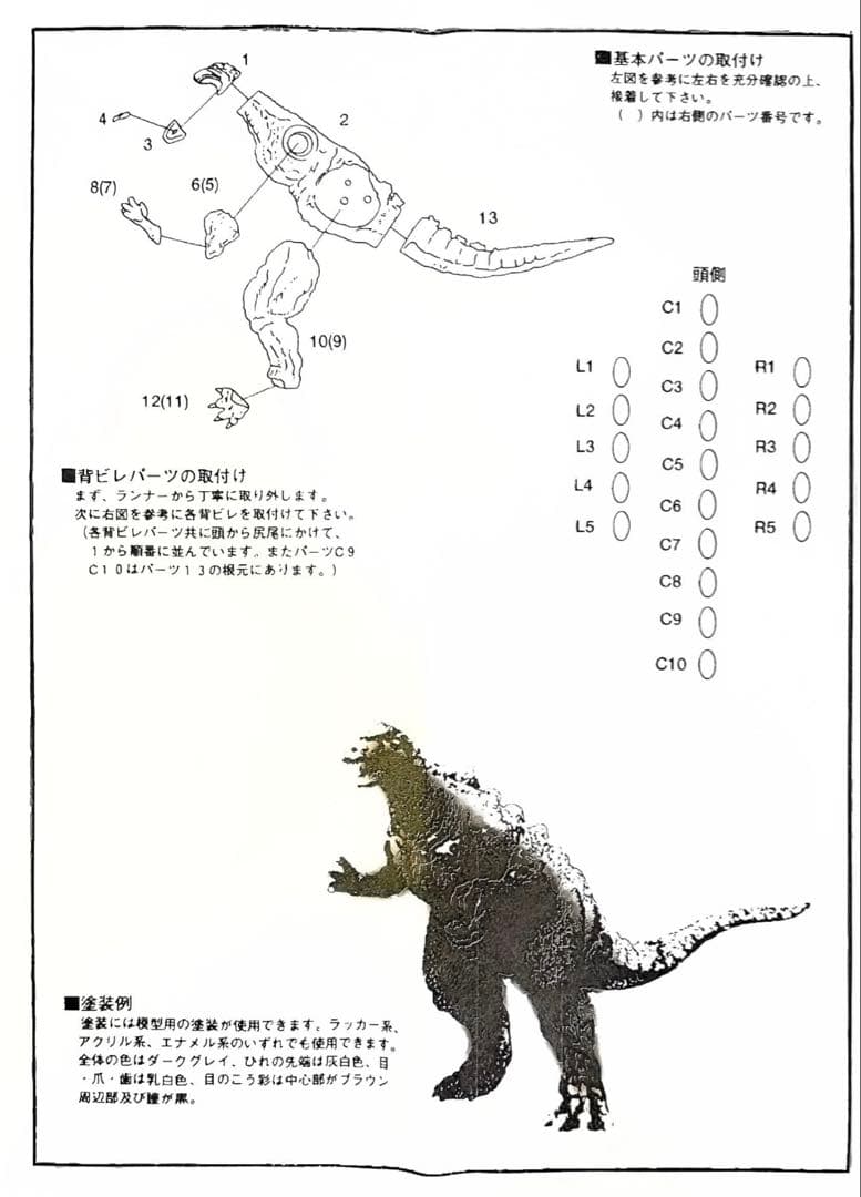 海洋堂 レジンキット ゴジラジュニア 酒井ゆうじ氏原型 ※パーツ欠品あり
