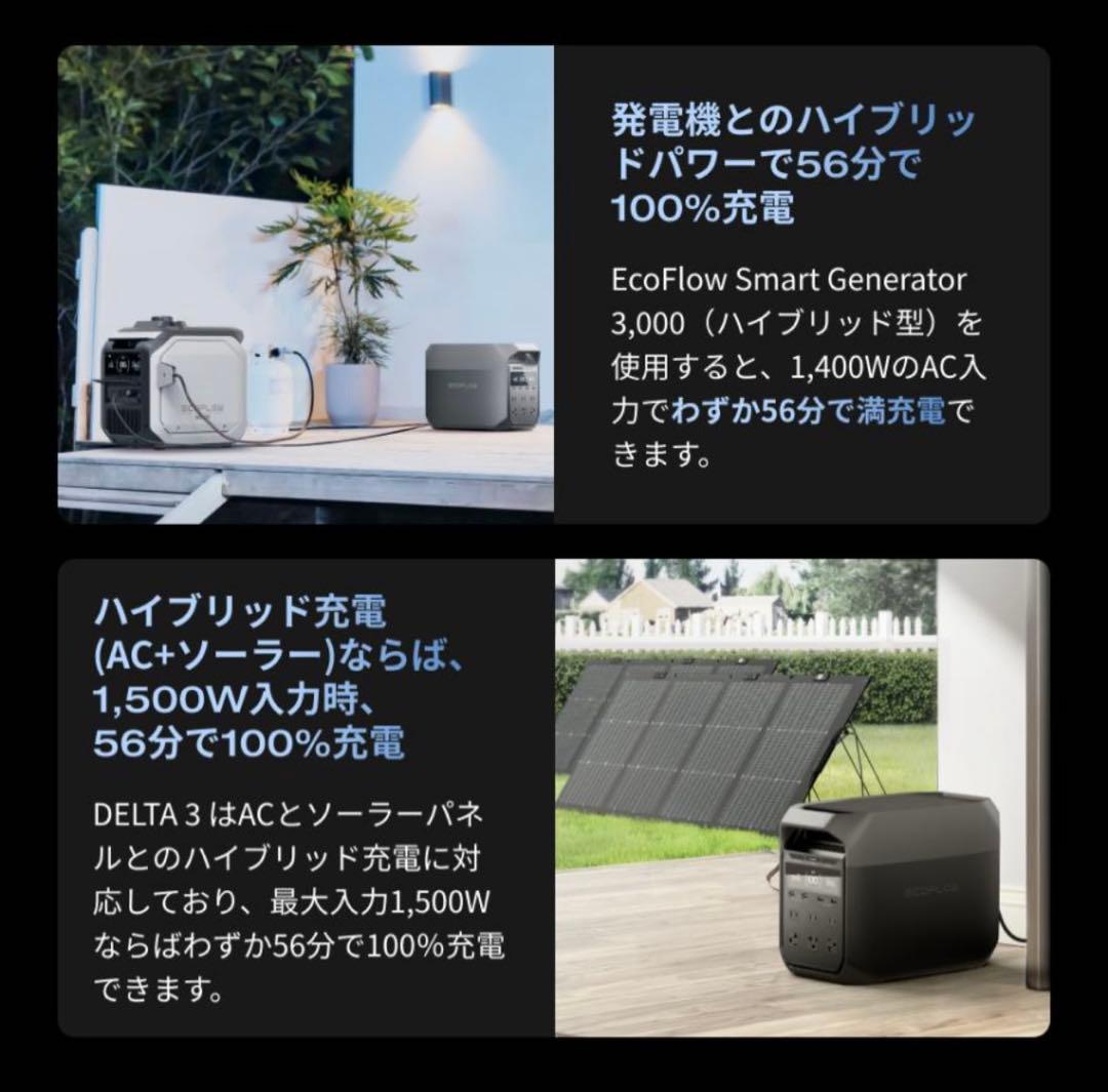 EcoFlow DELTA 3 ポータブル電源