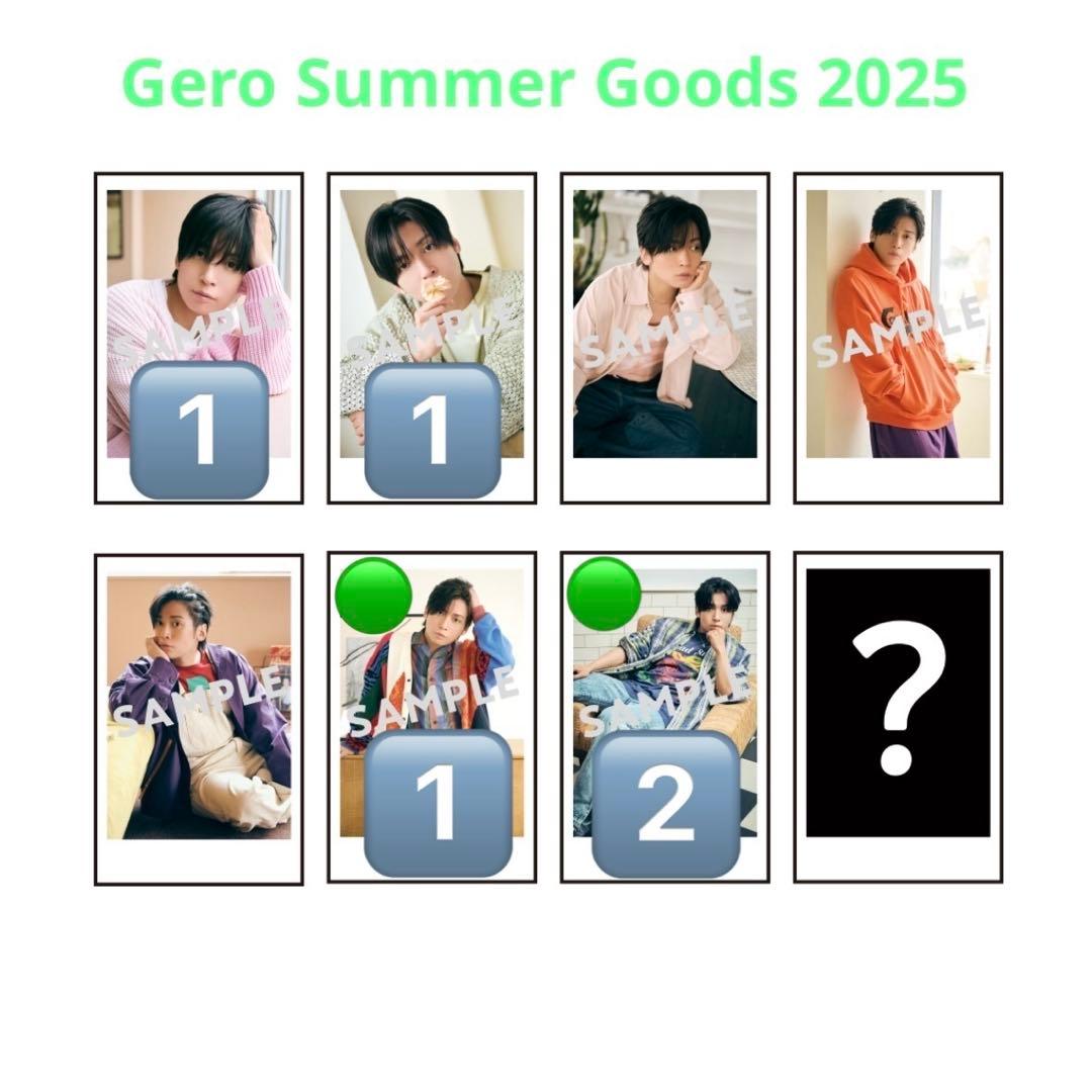 Gero チェキ風カード　武道館　summer goods 2024 2025