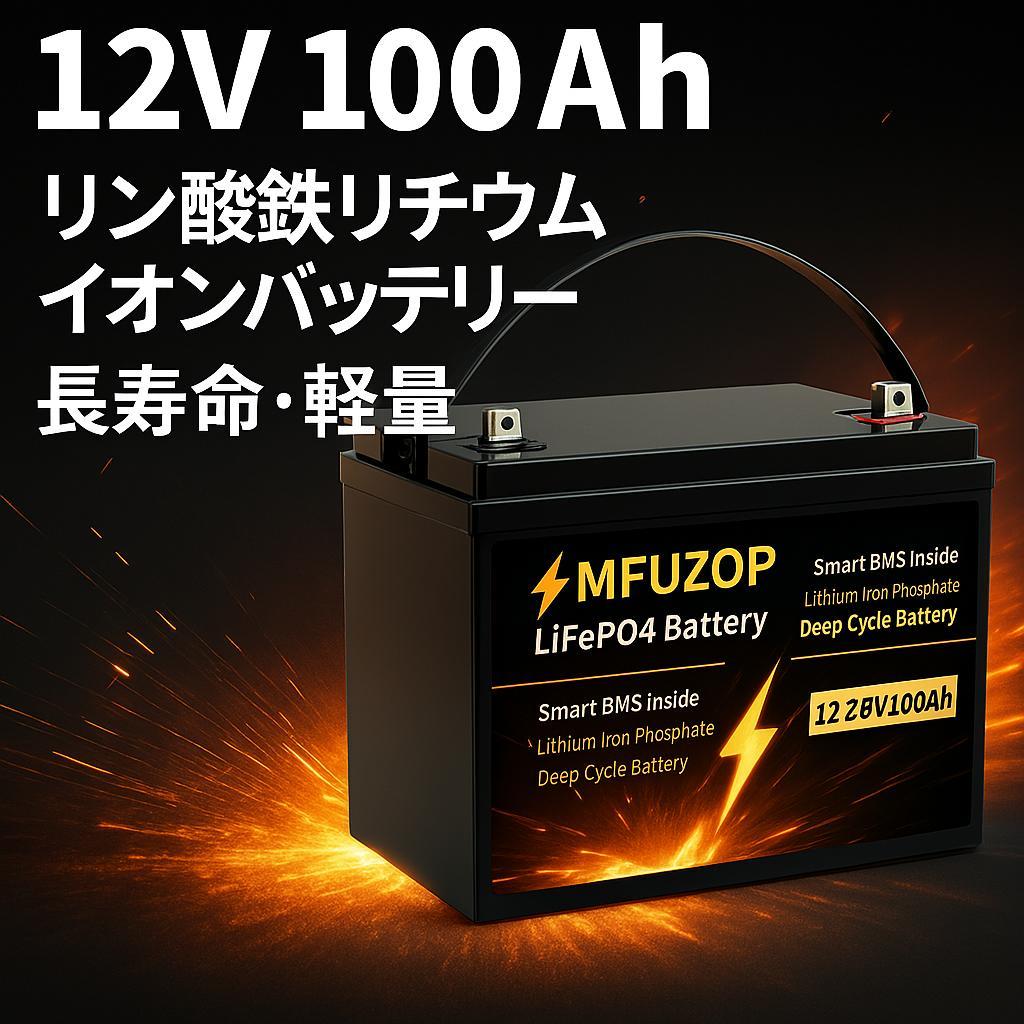 ⭐️ リン酸鉄リチウムイオンバッテリー 12v 100ah 1280Wh 3