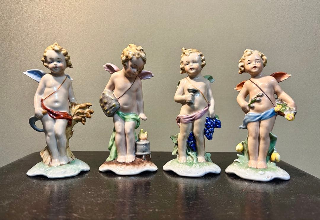 ドイツ　名窯　Bock Wallendorf ヴァレンドルフ　天使　4体セット