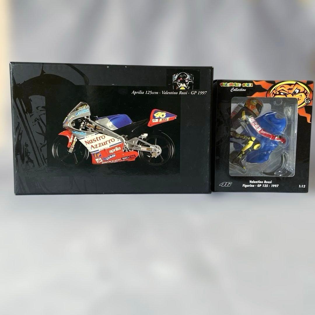 【希少】ミニチャンプス 1/12 aprilia125 & V.ロッシ 1997