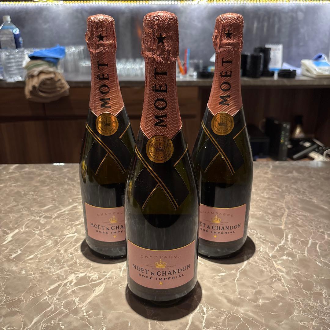 MOËT & CHANDON ロゼシャンパン 3本セット　モエ　ピンク