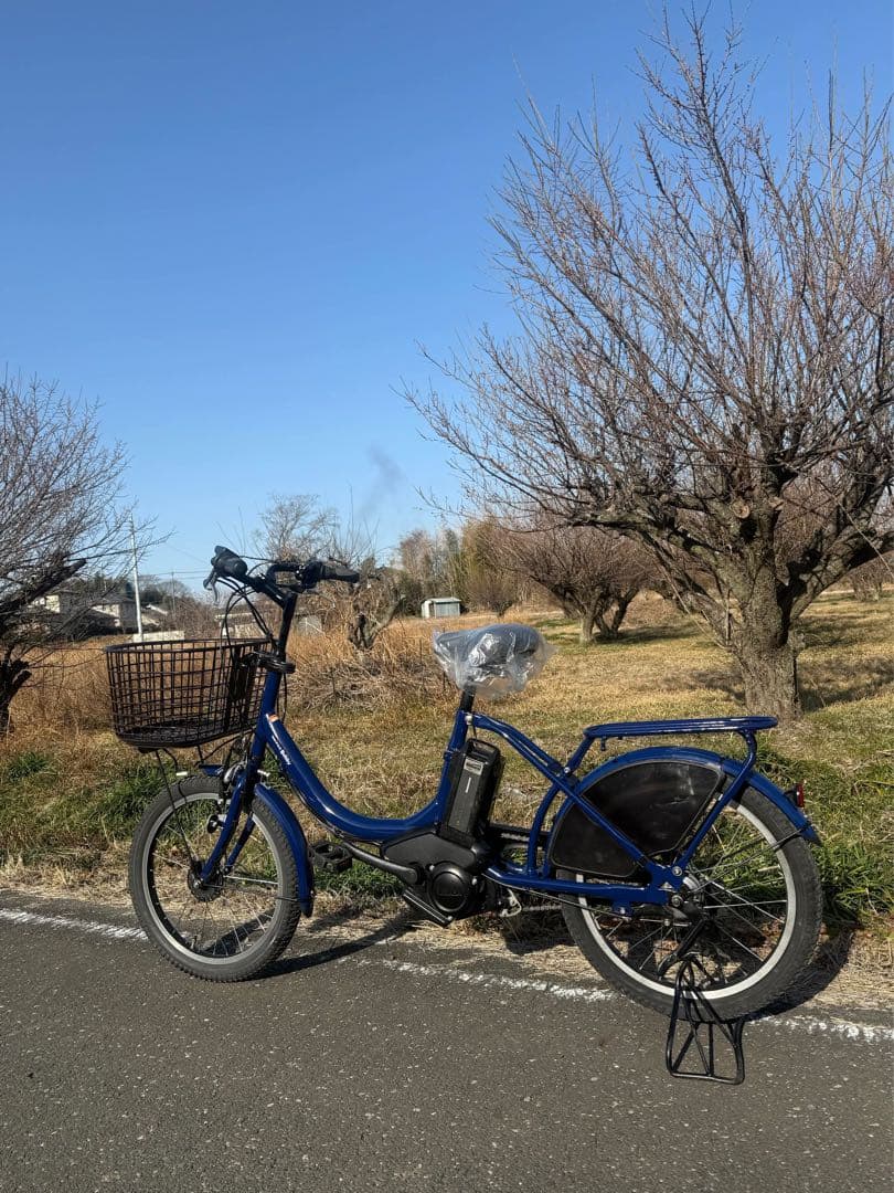 電動アシスト自転車 黒 バスケット付き