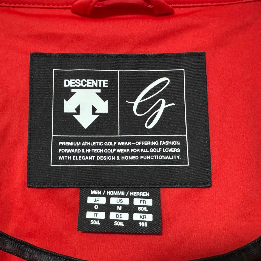DESCENTE GOLF デサントゴルフ 中綿 ジャケット ロゴ レッド系 O