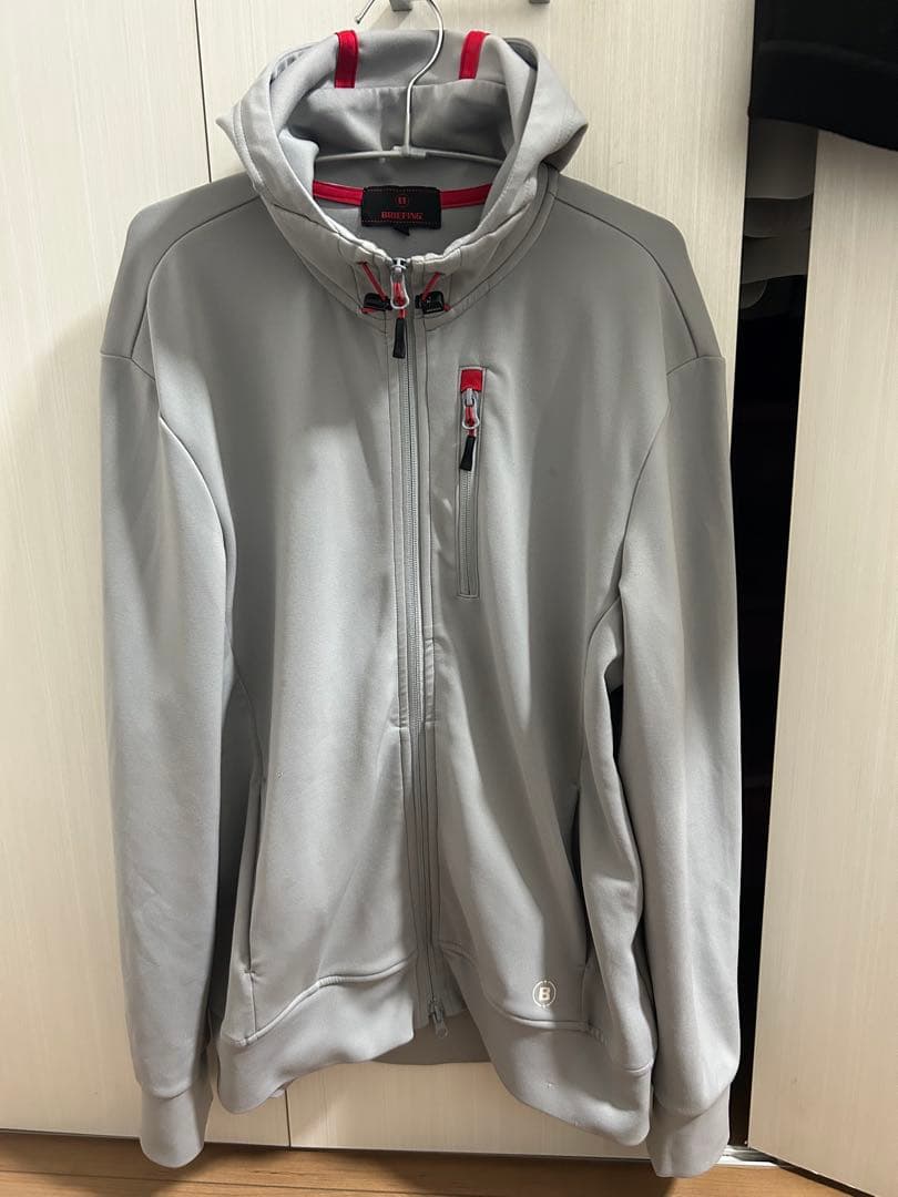 BRIEFING ゴルフ　グレー フード　パーカー M ブリーフィング