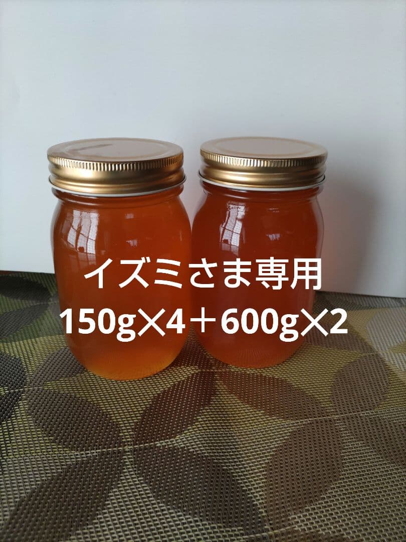 日本ミツバチ濃厚蜂蜜（秋蜜150g✕4＋600g✕2）