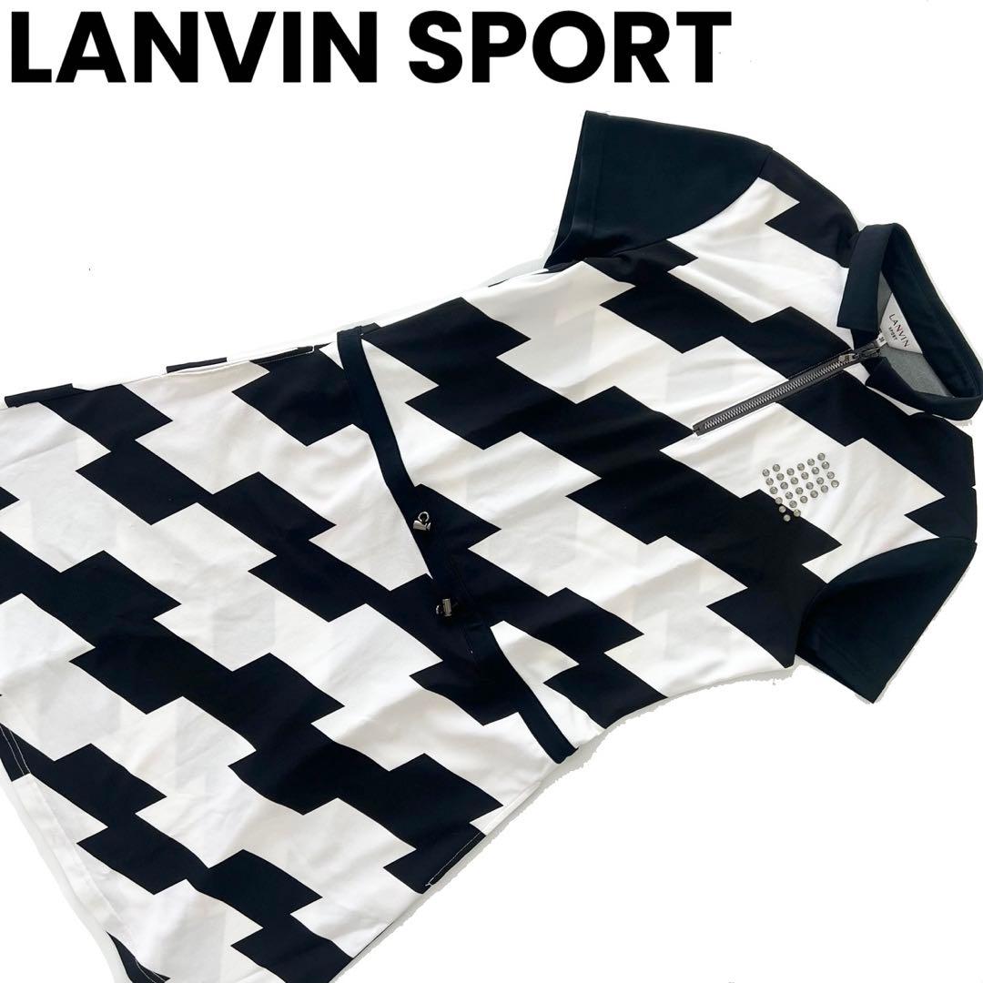 LANVIN SPORT ランバンスポール　千鳥　ワンピース　スカート　モノクロ
