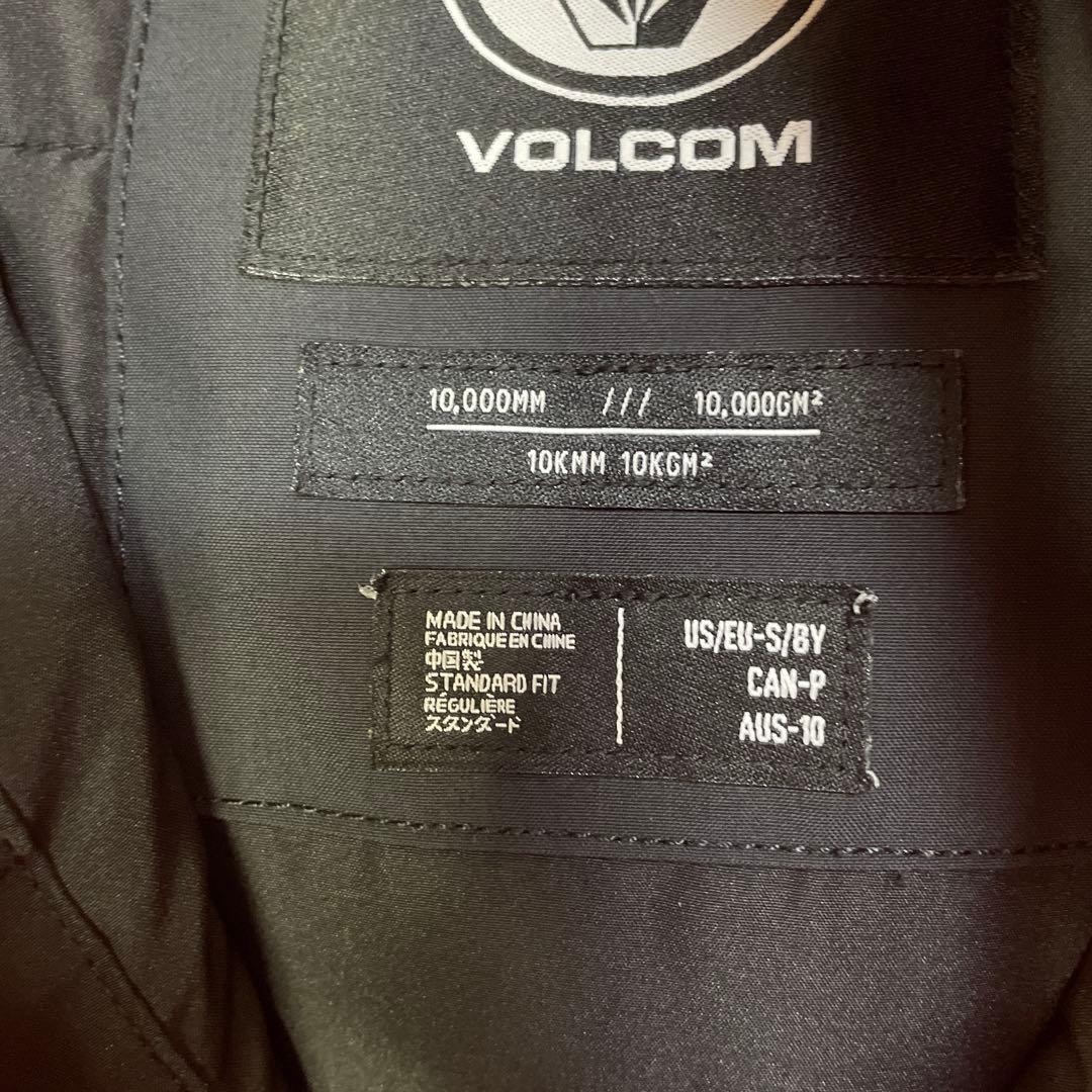 VOLCOM キッズスノーボードジャケット オレンジ/黒 US S