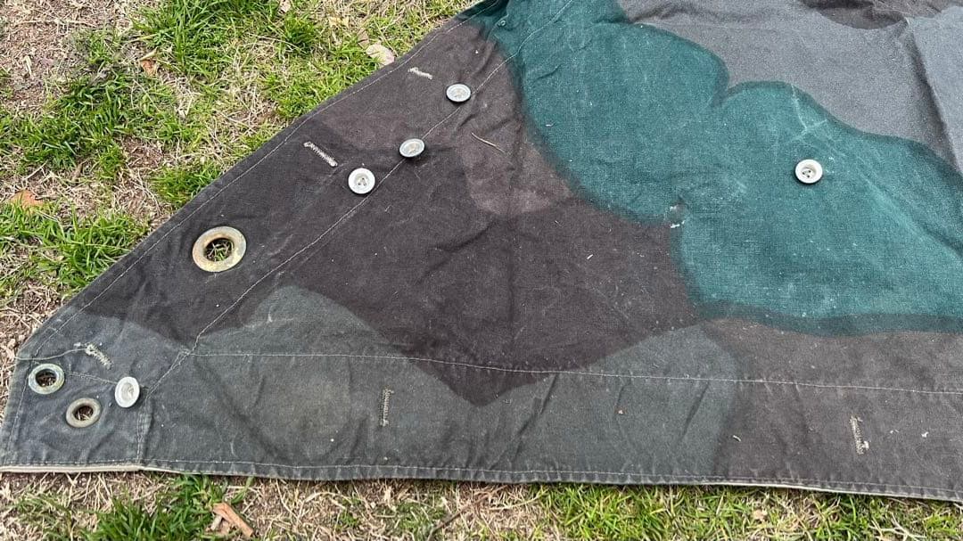 スウェーデン軍 三角 軍幕 USED（良好）　コットン①