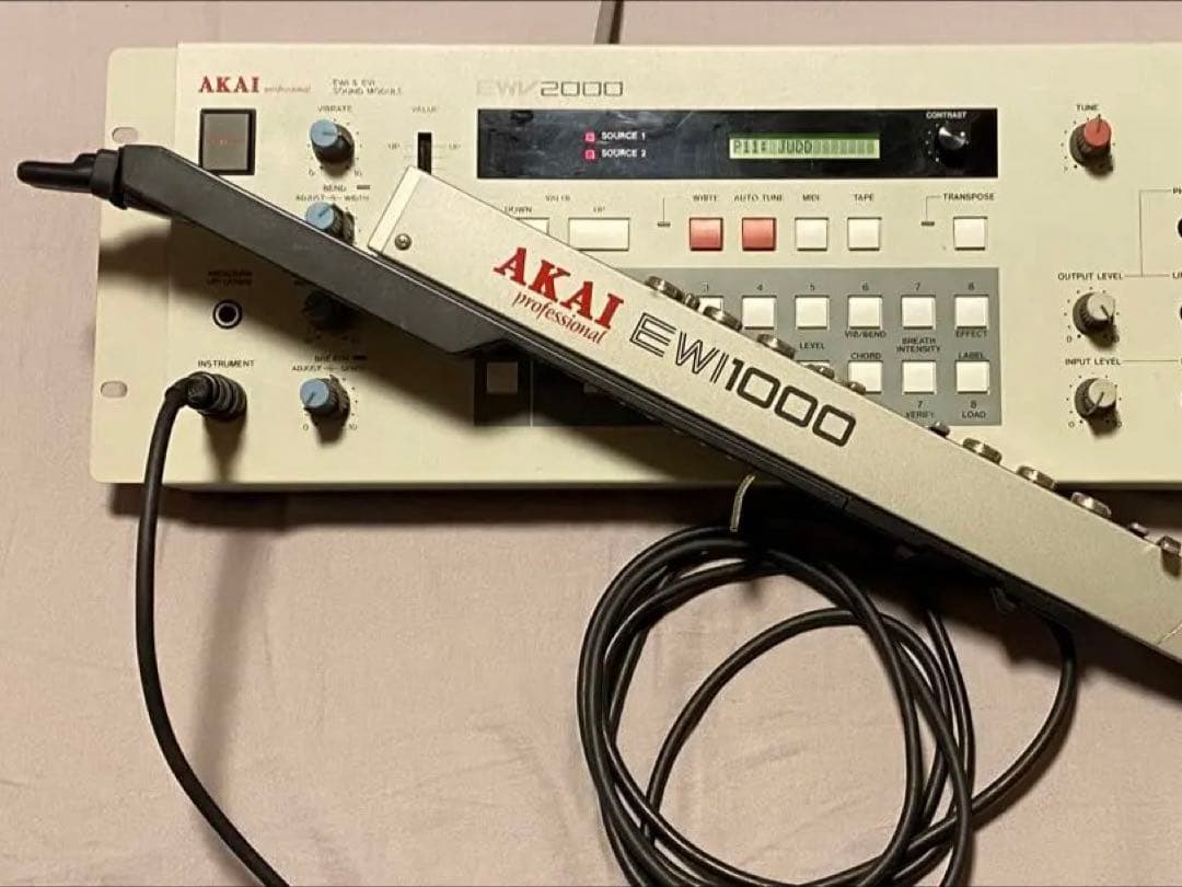AKAI EWI1000 & EWV2000調整、動作確認済み ソフトケース付き