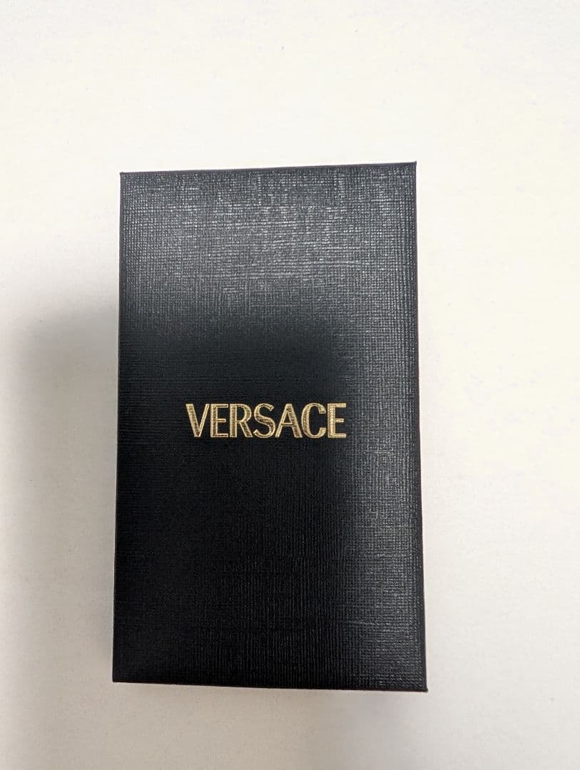 VERSACE ブルー メドゥーサ フラッフィー チャーム キーホルダー