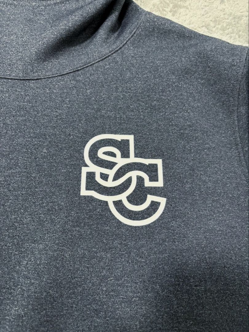 ★ 美品★シナコバ 裏起毛 スヌードトレーナー ロゴ編みリブ グレー LL