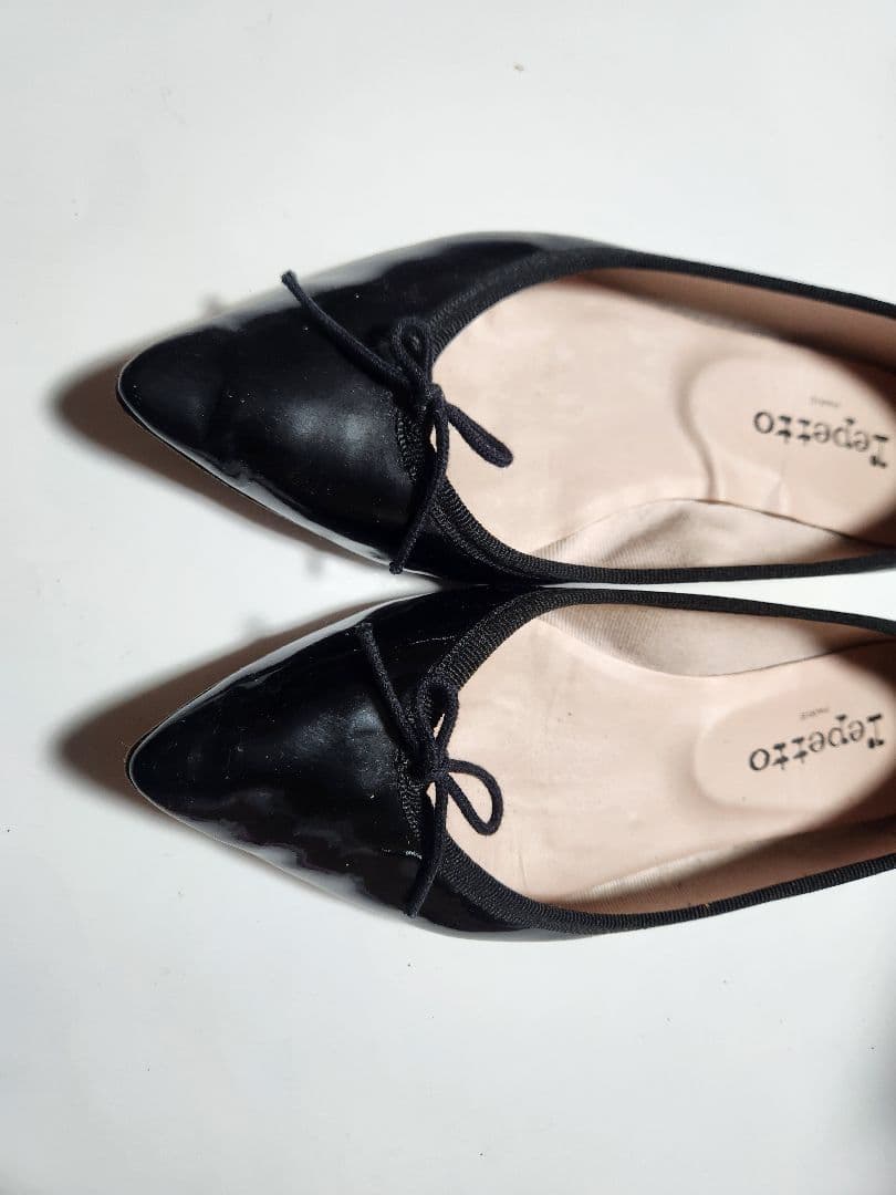 【定番】レペット repetto エナメル バレエシューズ 黒 36.5