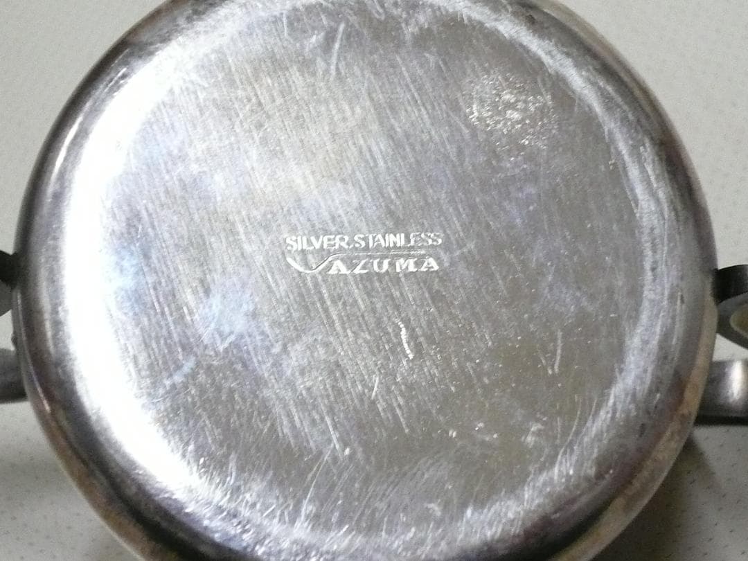 AZUMA　SILVER.STAINLESS 砂糖入れ
