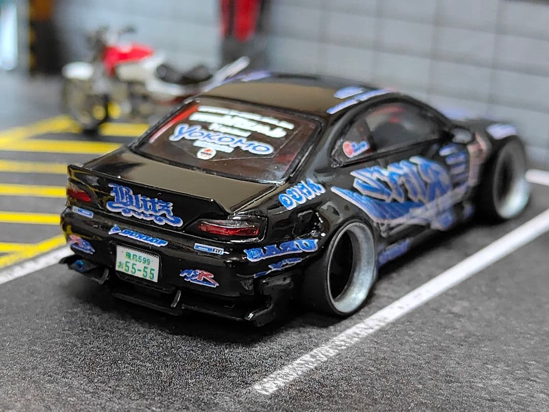 MINIGT トミカ改造 日産 S15 シルビア ドリ車☆ D1ホットウィール8