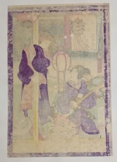 浮世絵版画、よし原十二月の内花見月落合芳幾画、明治2年（1869)出版