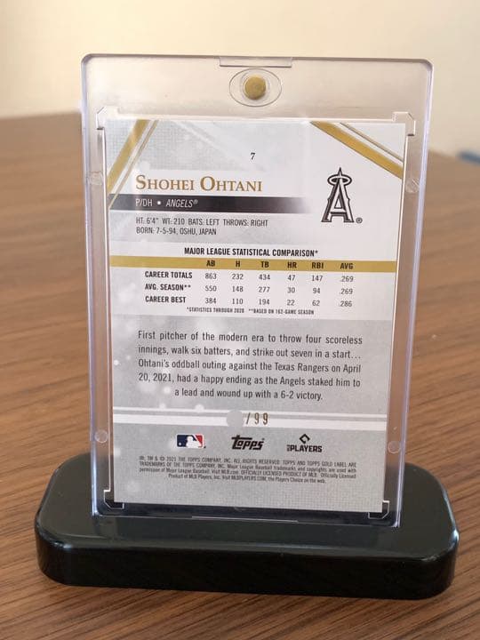 【大谷翔平】99枚限定　二刀流カード　シリアル付（マグホ付き）　Topps