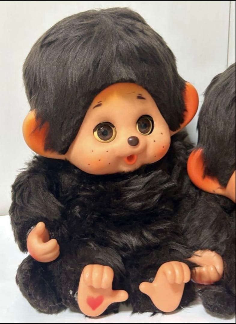 昭和1970年代レトロ　30センチ　モンチッチ　スリープアイ　ハートマーク❤️