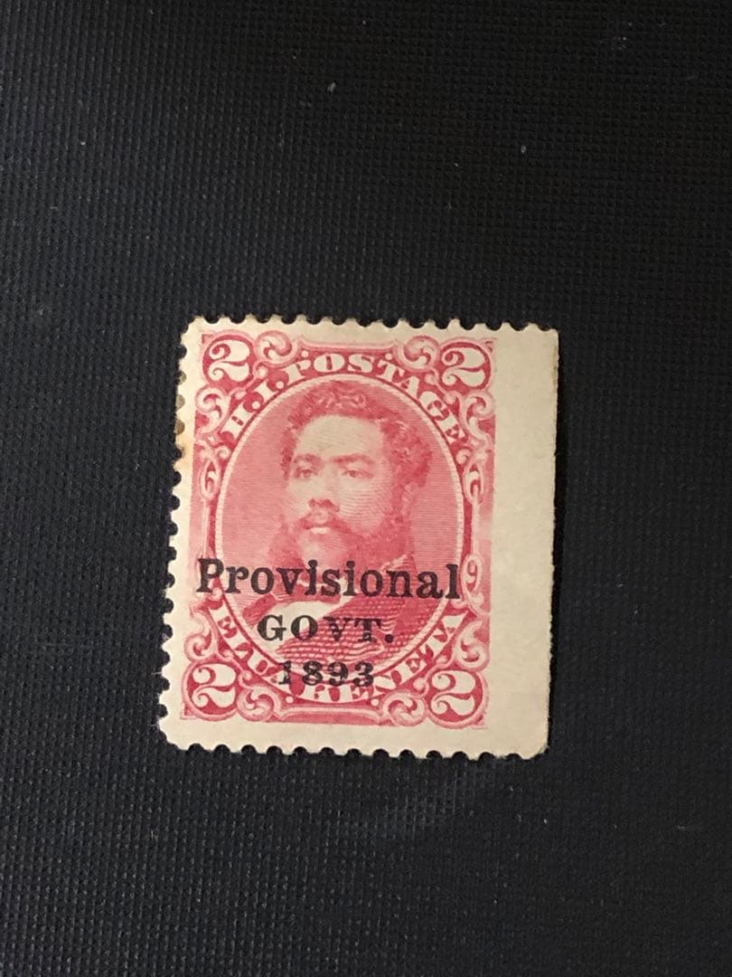 外国切手　アメリカハワイ古切手1882 Provisional 加刷　切手未使用