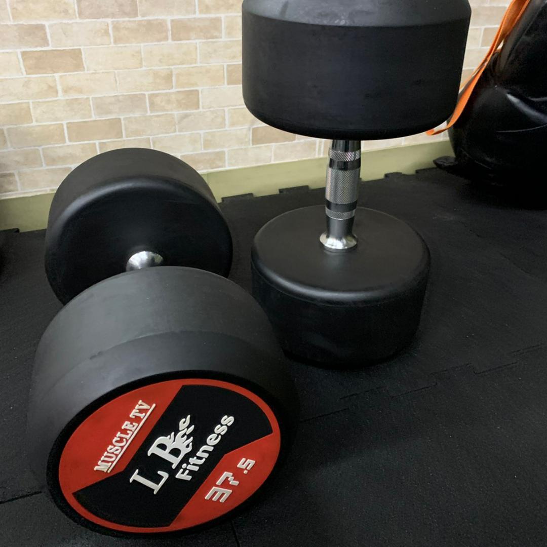 ラバー ダンベル 37.5kg × 2個 セット