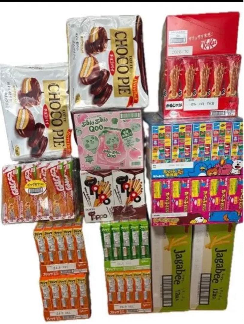お菓子詰め合わせ ロッテ チョコパイ キットカット プリッツ Jagabee 等