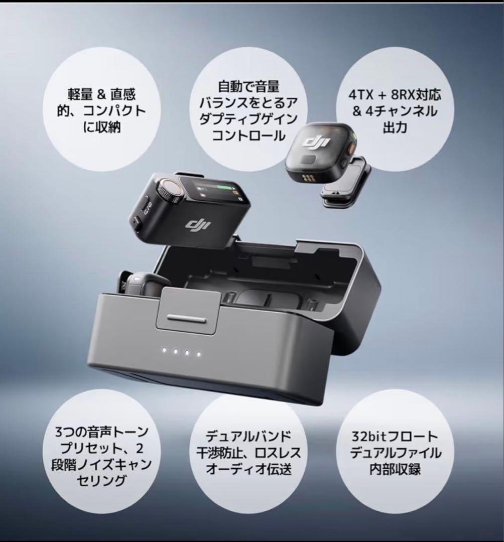 【新品　未使用】DJI Mic 3（2 TX + 1 RX + 充電ケース）