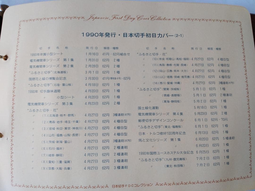 初日カバー 1990年 平成2年 午年 記念切手 切手 61通ファイル2冊 新品