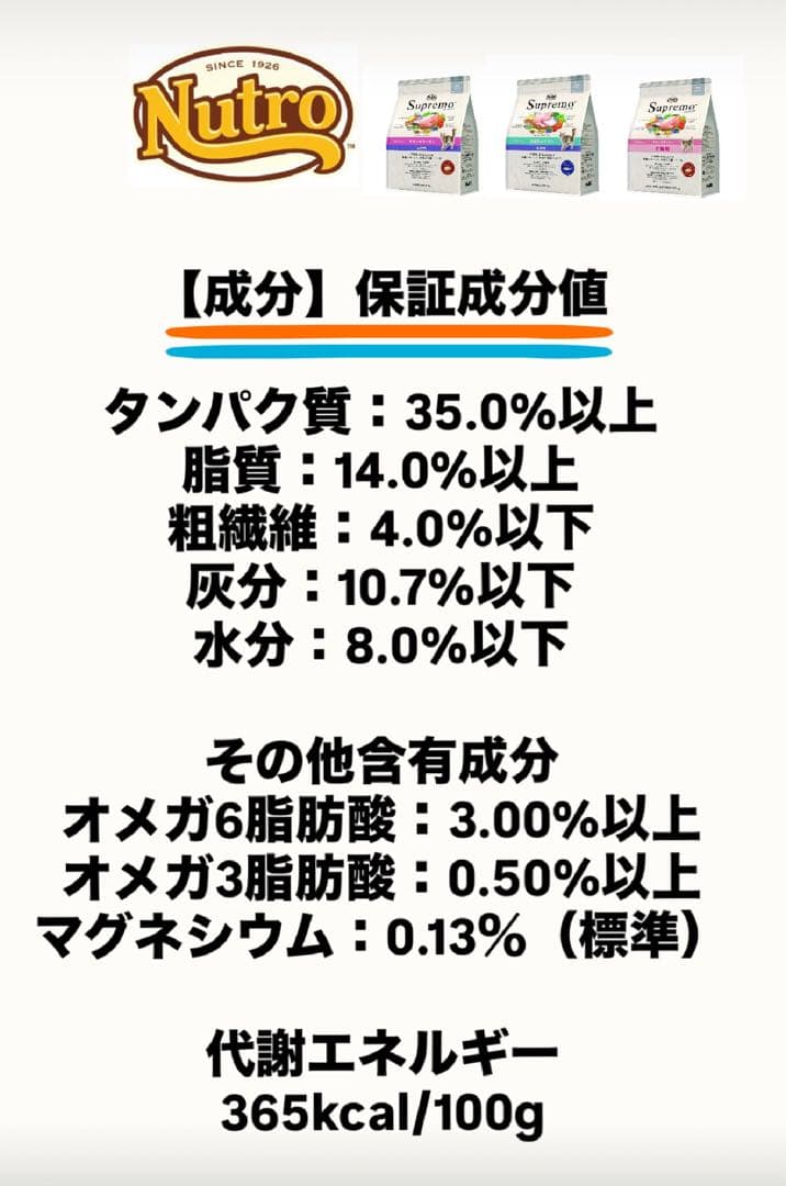 ニュートロ　シュプレモ　成猫用（チキン&サーモン）3kg×６袋　ナナミ①
