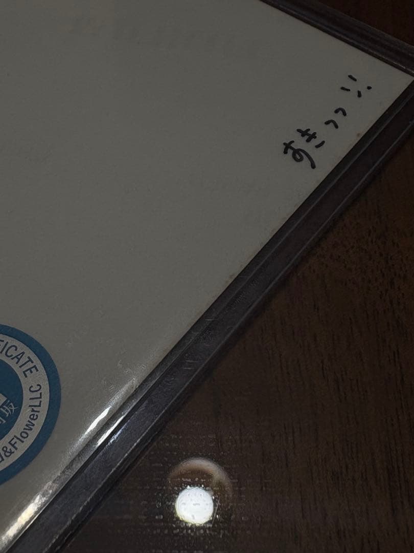 山下葉留花　直筆　生写真　ネイビーサンタ