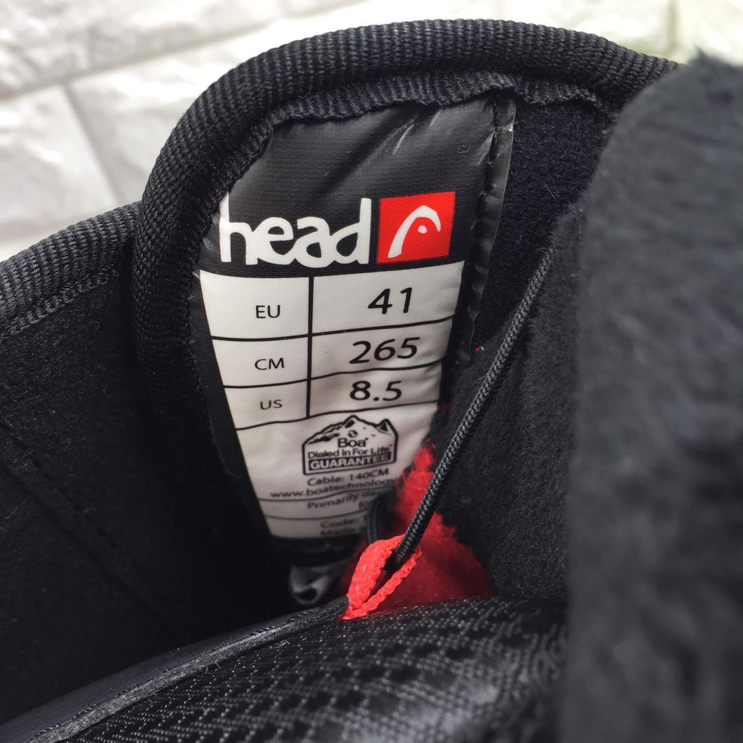 【美品】HEAD ヘッド ボア付き スノーボードブーツ 26.5 ブラック