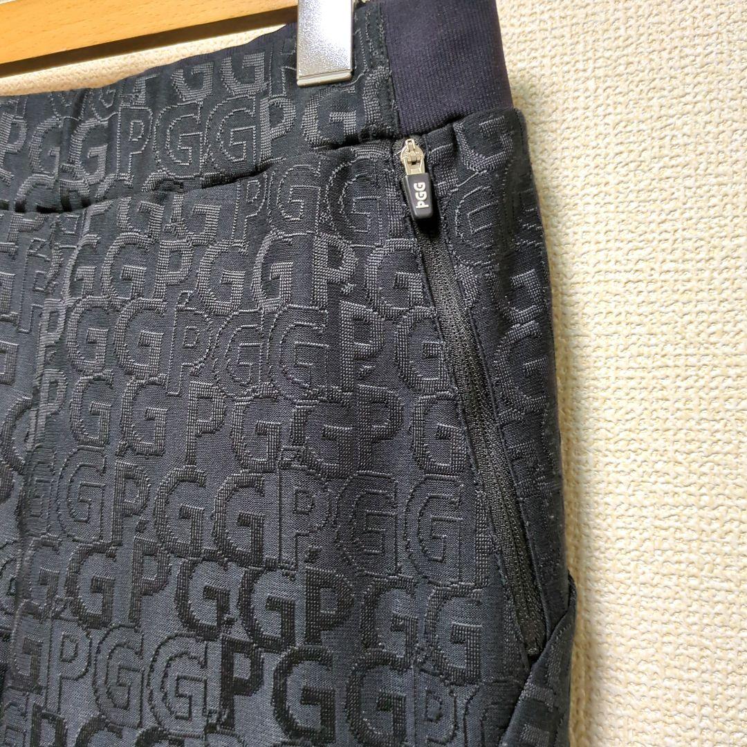 PEARLYGATES パーリーゲイツ PGG ジャガード パンツ 総柄 黒 M
