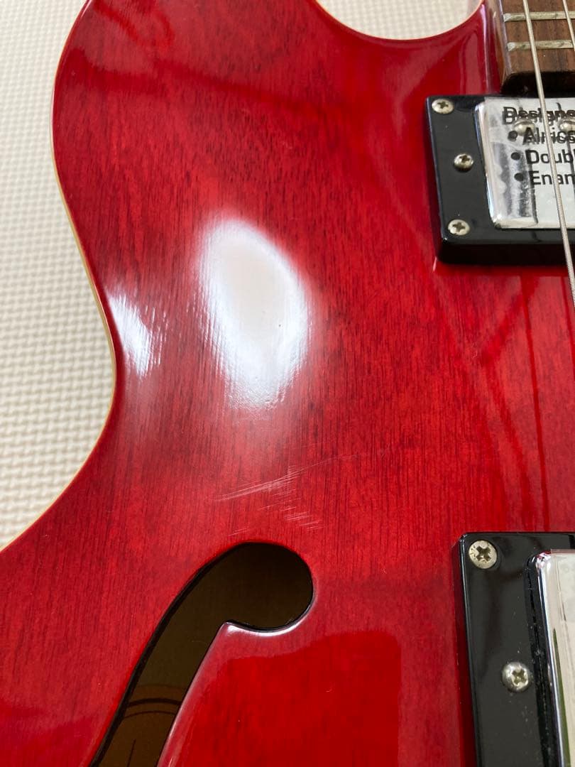 Epiphone DOT CHセミアコースティックギター レッド