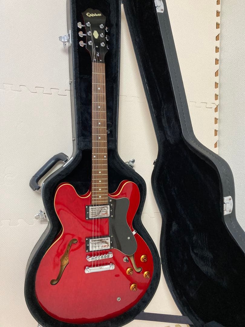 Epiphone DOT CHセミアコースティックギター レッド