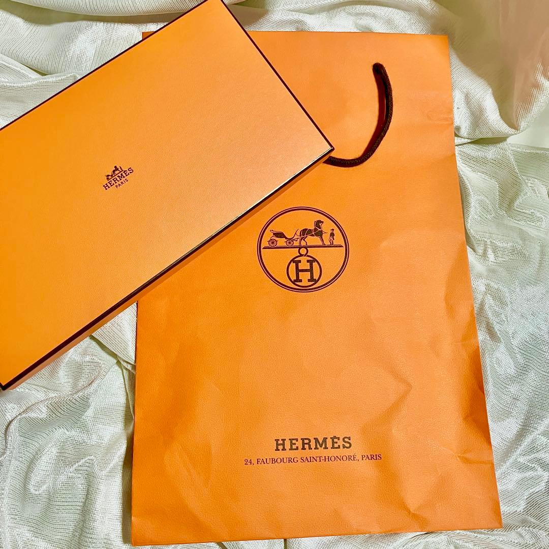 HERMES タオルセット オレンジ ブルー&ホワイト