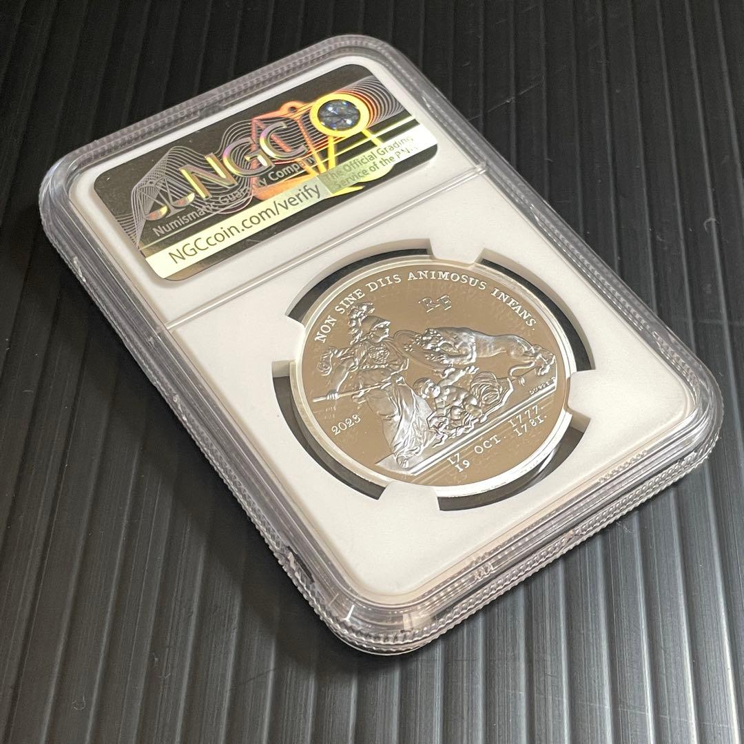 フランス「リベルタス・アメリカーナ」20ユーロ 銀貨 PF70 ウルトラカメオ