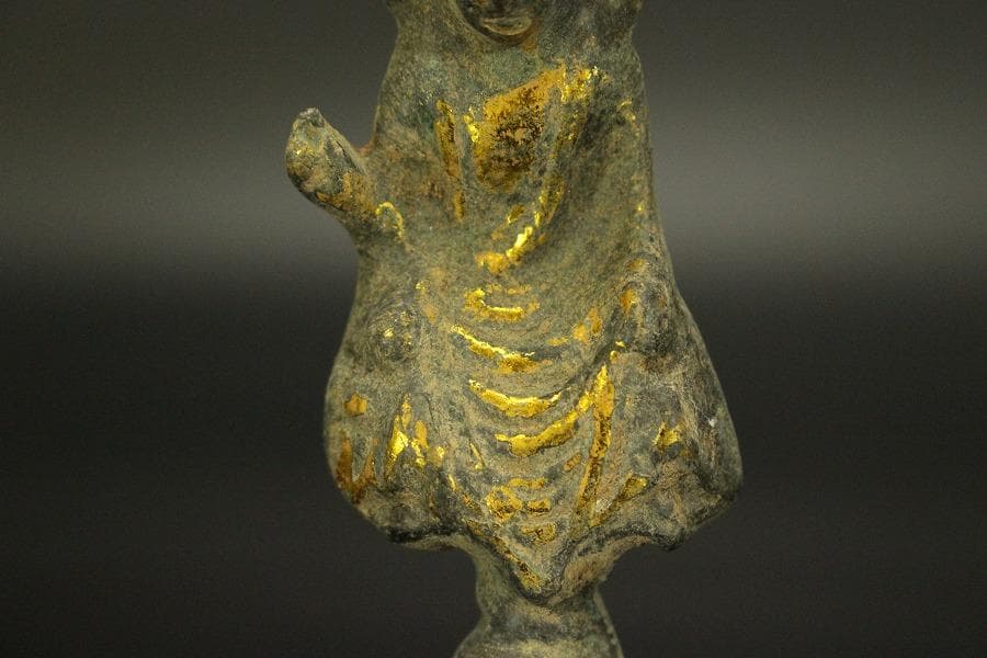仏教美術 鍍金 如来坐像 高10.5cm(A279)